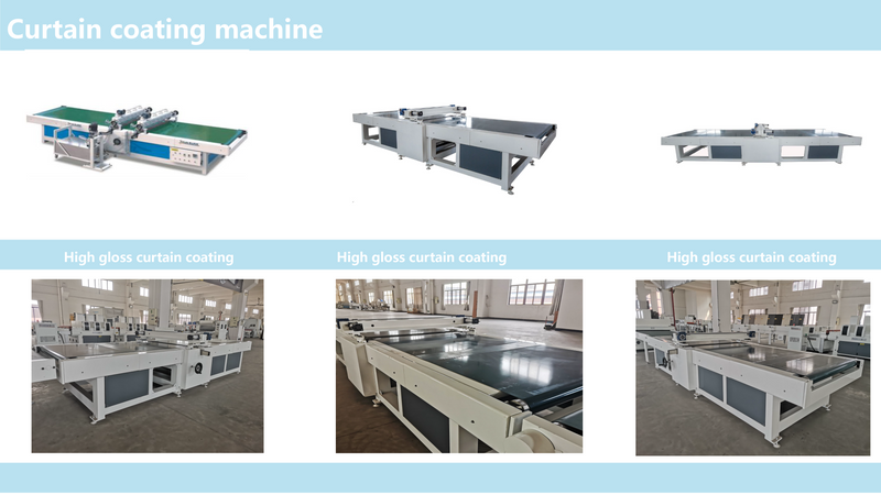 High gloss uv curtain coater production line for melamine mdf board ...